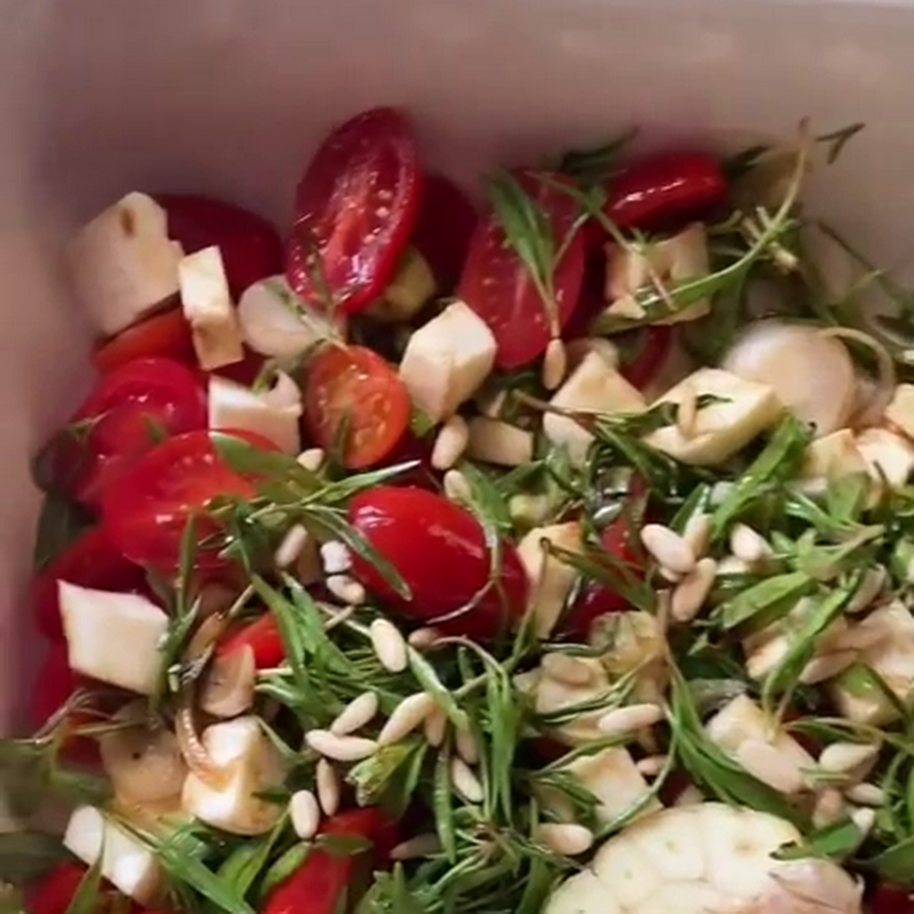 Halloumi and Fresh Zaatar Bake - Petites Choses